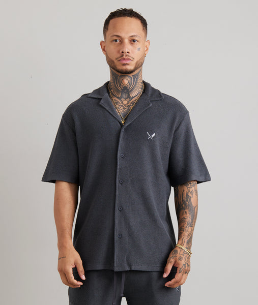 Towel Terry relaxed shirt dusk